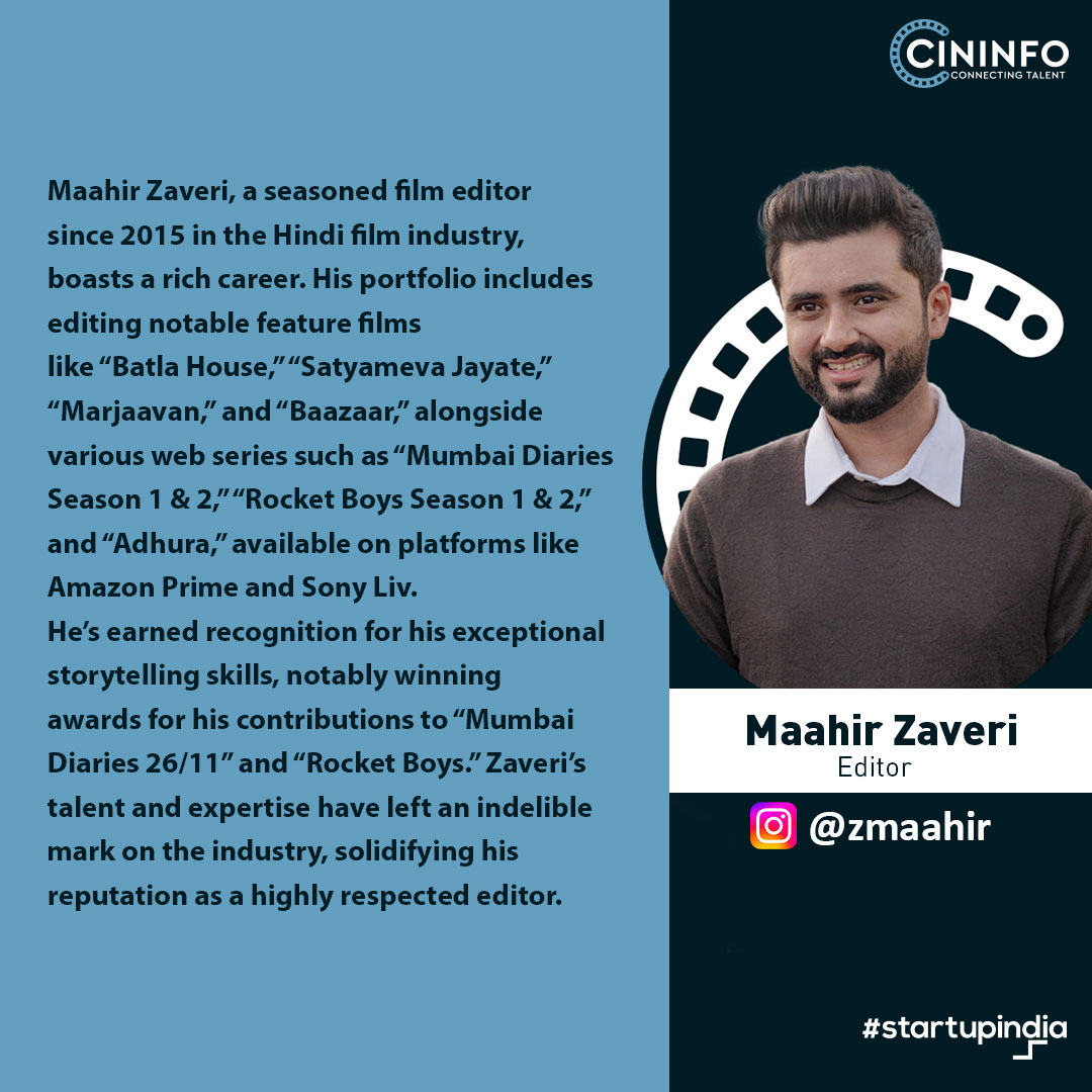 Maahir Zaveri's 4-Day Online Workshop - CinInfo